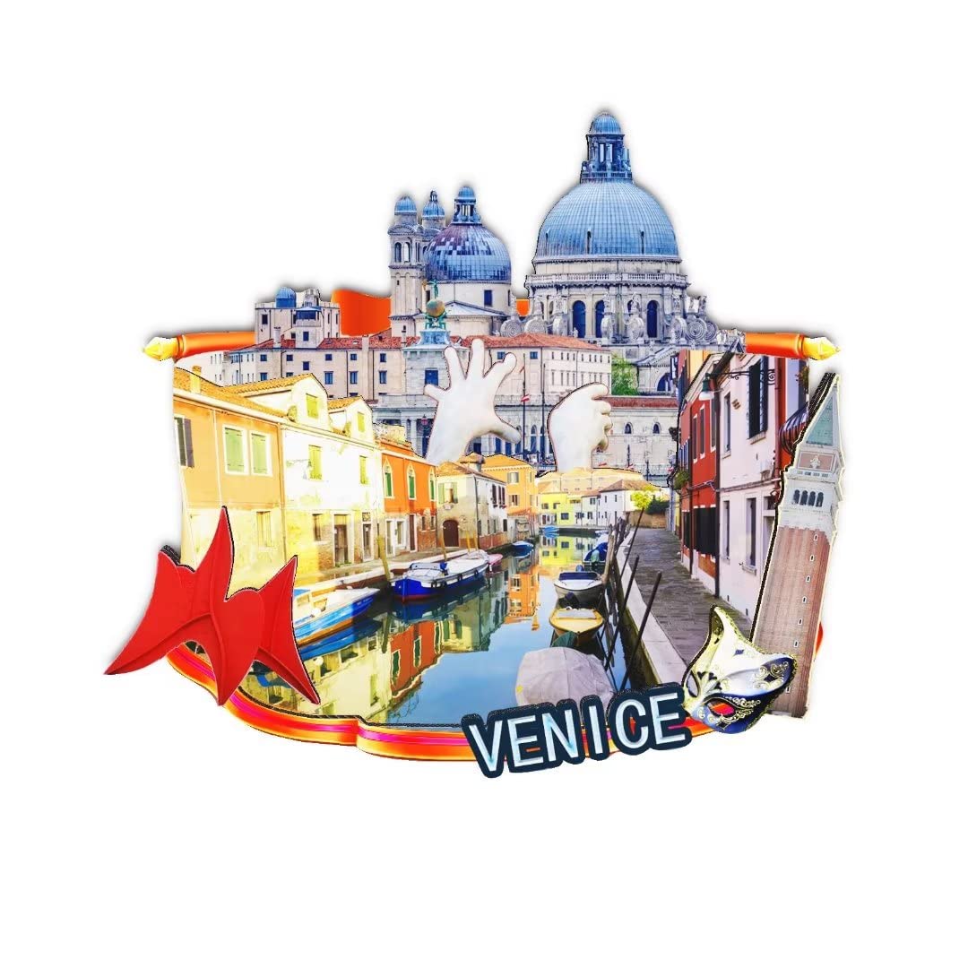 Amazon.com: Venice Italy Fridge Magnet 3D Classic Wooden Refrigerator ...