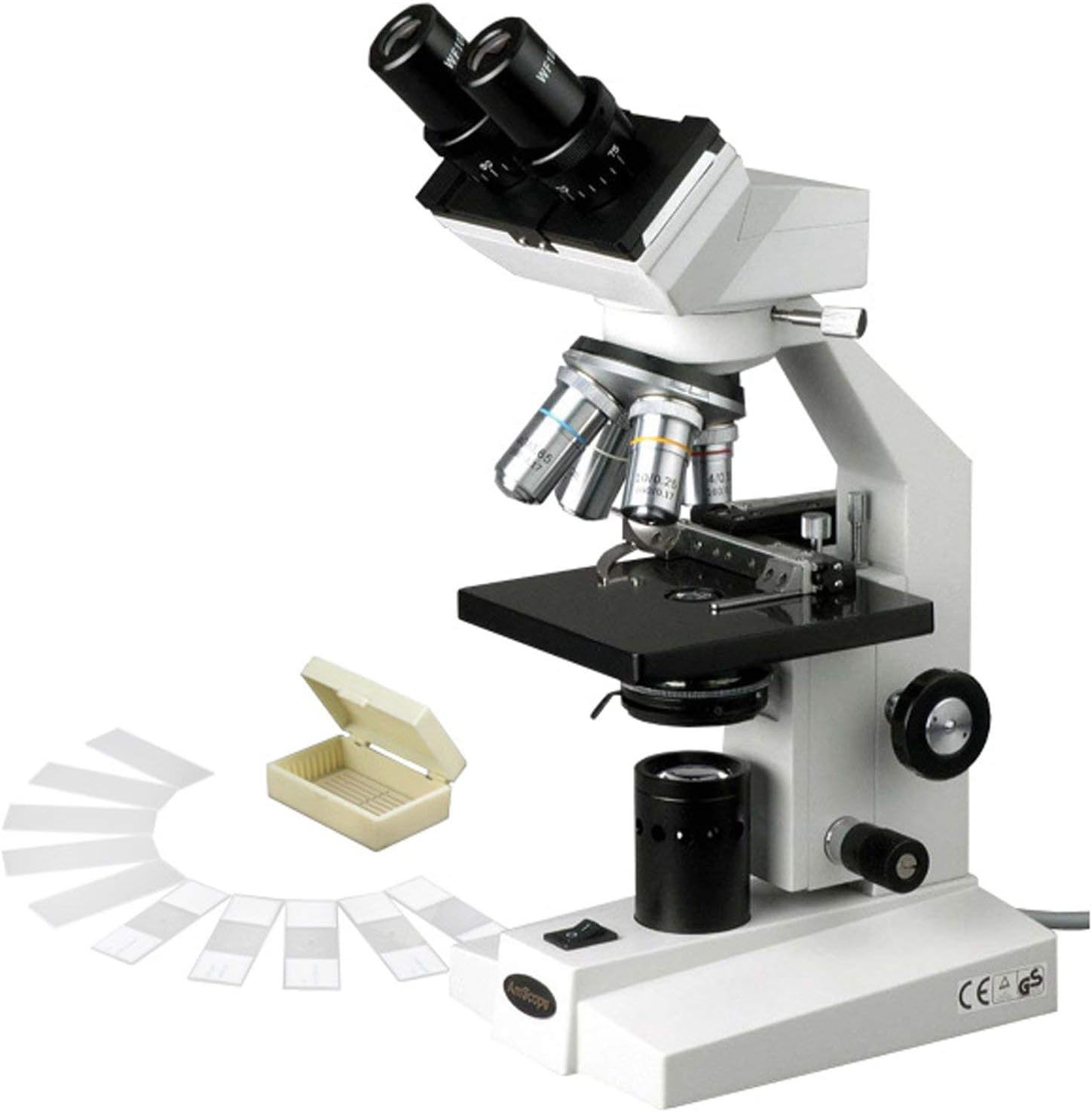 Amazon.com: AmScope B100B-MS Compound Binocular Microscope, 40X-2000X ...