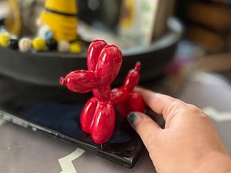 Amazon.com: AMOIENSIS Balloon Dog Statue Decor, 4 inch Vibrant Yellow ...