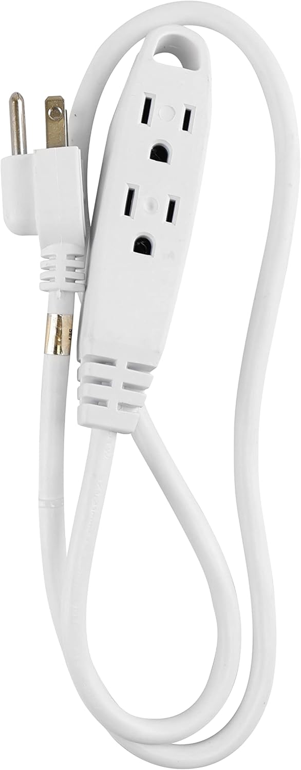3 Outlet Extension Cord SJTW for Indoor & Outdoor Use by QNECS- UL ...
