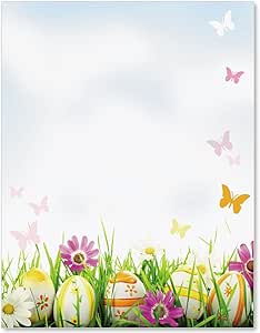 Amazon.com : Paperdirect Easter Hidden Eggs Spring Holiday Theme ...