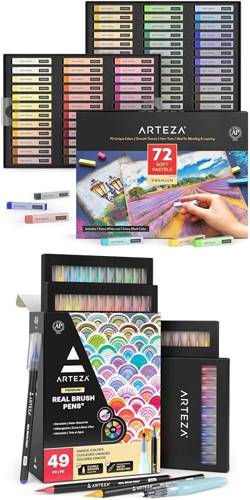 Amazon.com: ARTEZA Soft Pastels for Artists, Set of 72 Art Chalk Sticks ...
