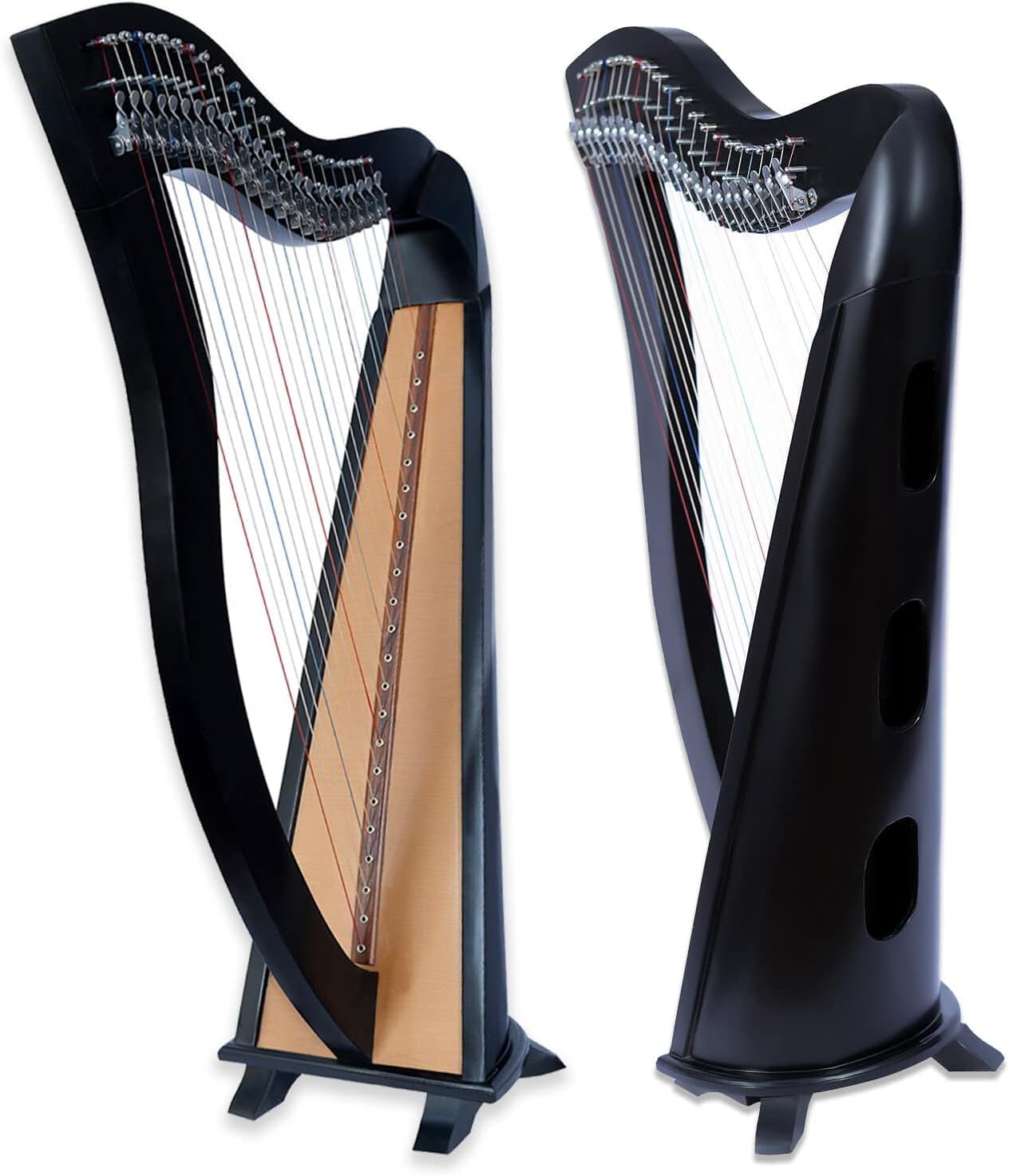 Amazon.com: 36" Large 22 Strings Harp Solid Wood Celtic Irish rose Harp ...