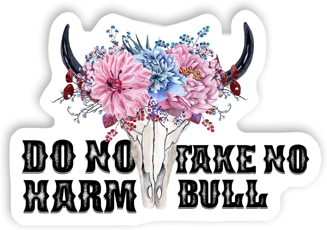Amazon.com - Do No Harm Take No Bull Decal Sticker for Windows, Doors ...