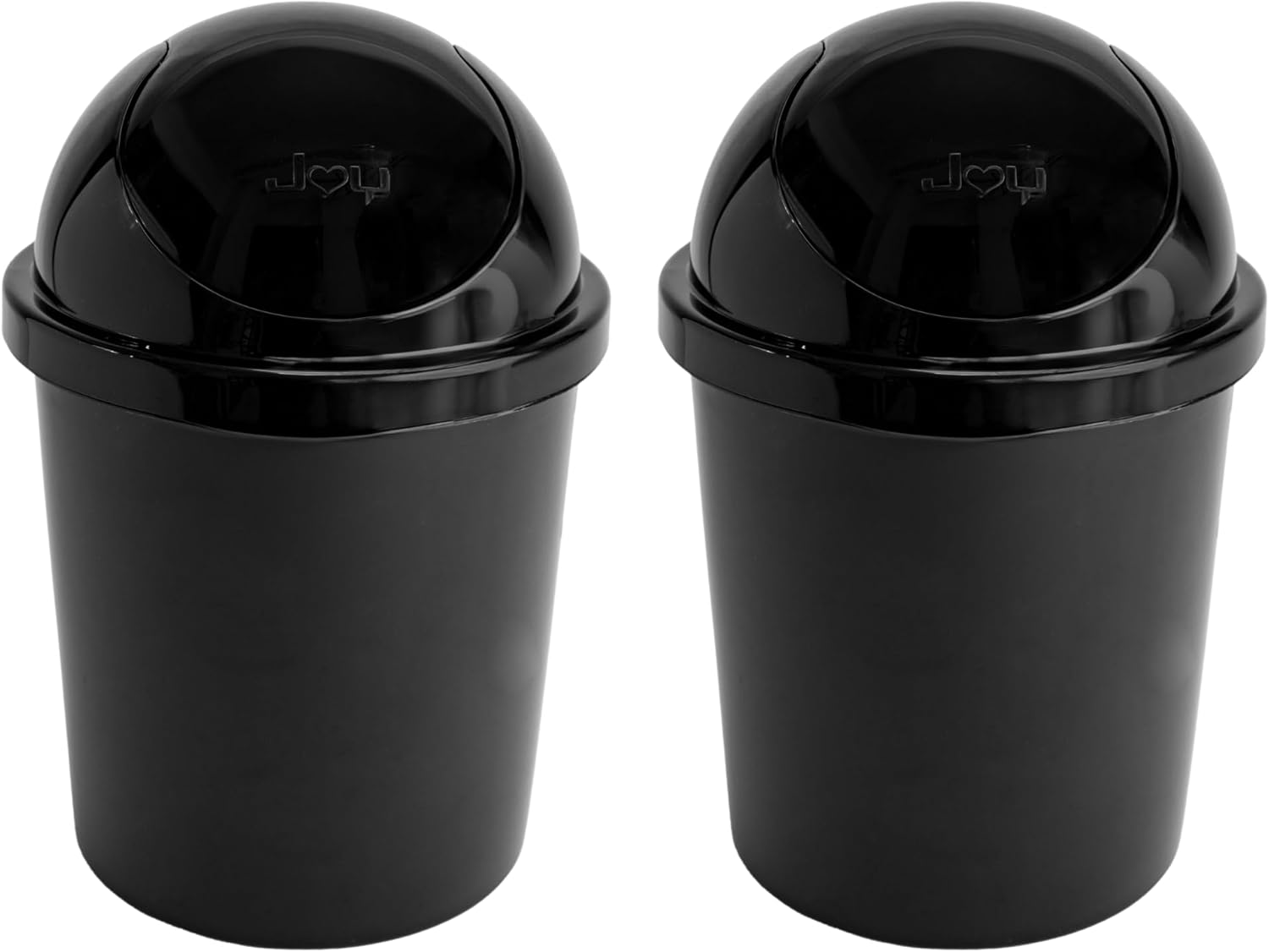 JOY Bote de Basura Redondo de Plástico con Tapa de Balancín, Paquete de ...