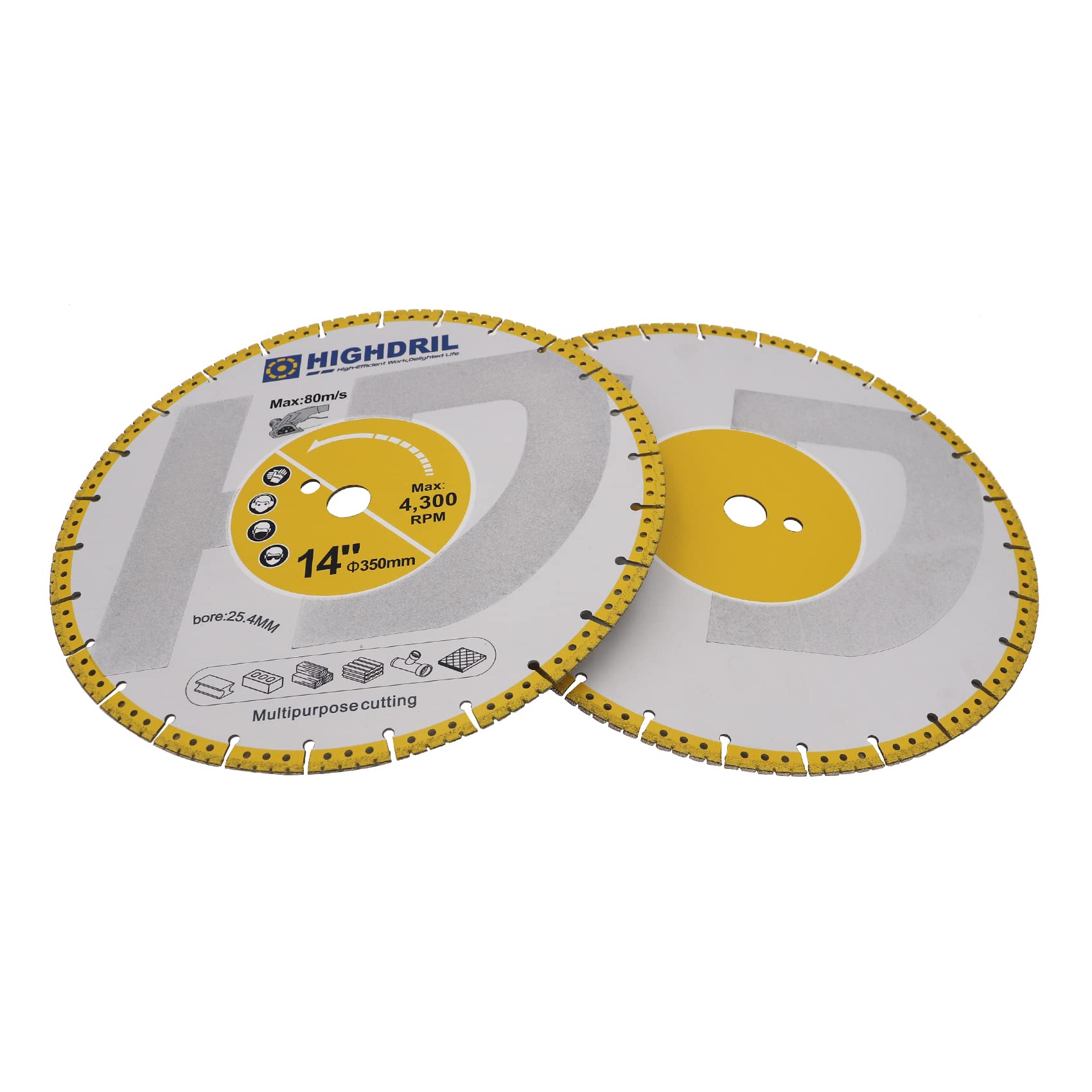 Snapklik.com : Diamond Metal Cutting Blade,2pcs 14 Inch/350mm Heavy ...