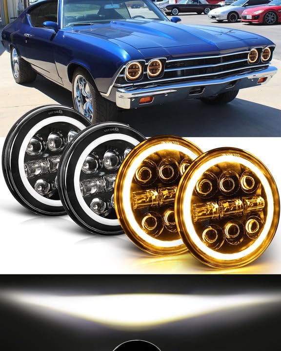 Amazon.com: BraveWAY 5.75 Inch Round LED Headlight H5006 Sharp Cutoff ...