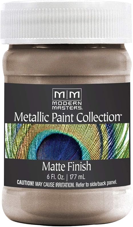 Modern Masters MM22106 Collection Metallic Paint, 6 Fl Oz, Matte Warm ...