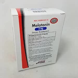 Amazon.com: AVPak Melatonin Tablet 3mg 5X10 Count : Health & Household