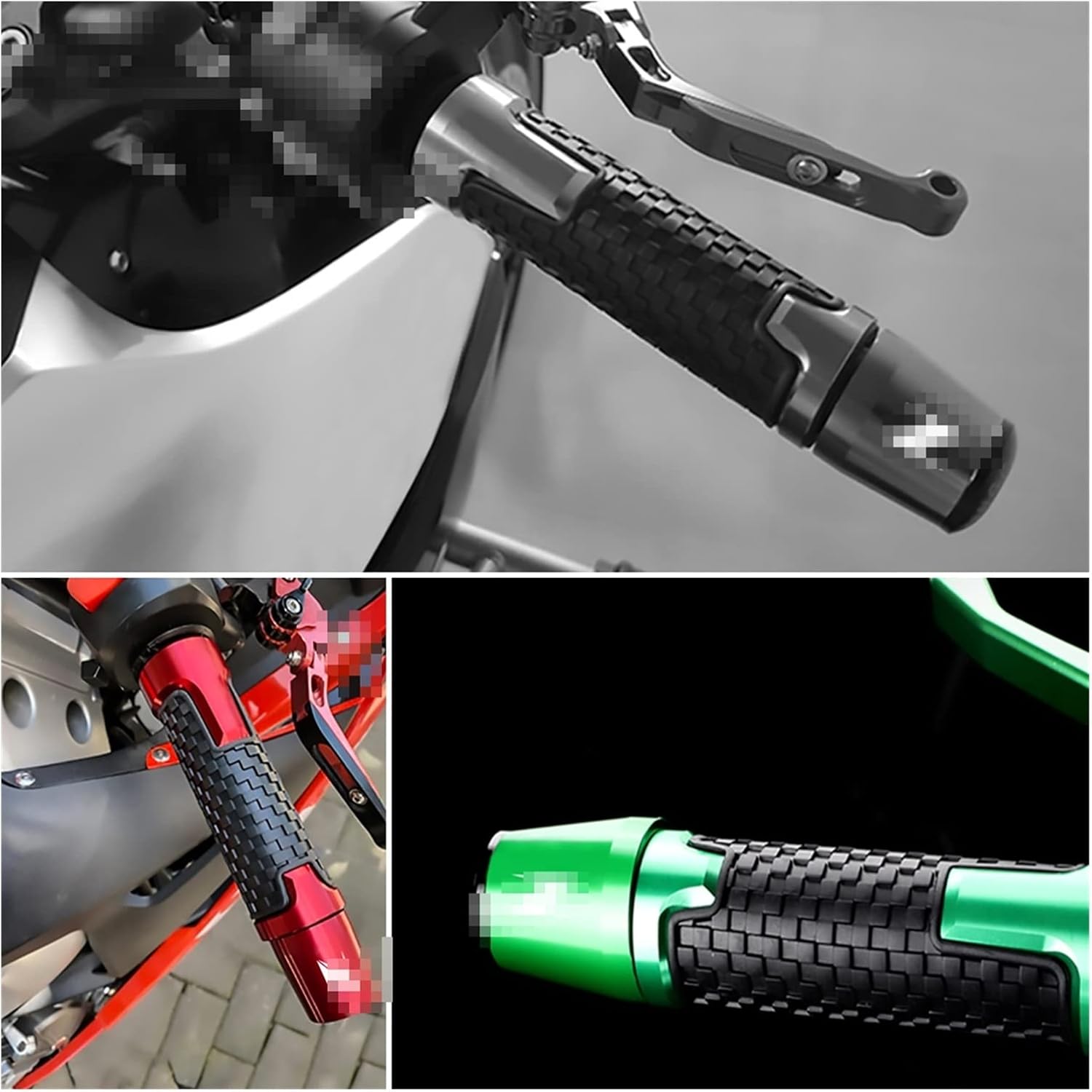 78″ 22mm Motorcycle Handlebar Ends CNC Aluminum Handle Bar Grips Plugs ...