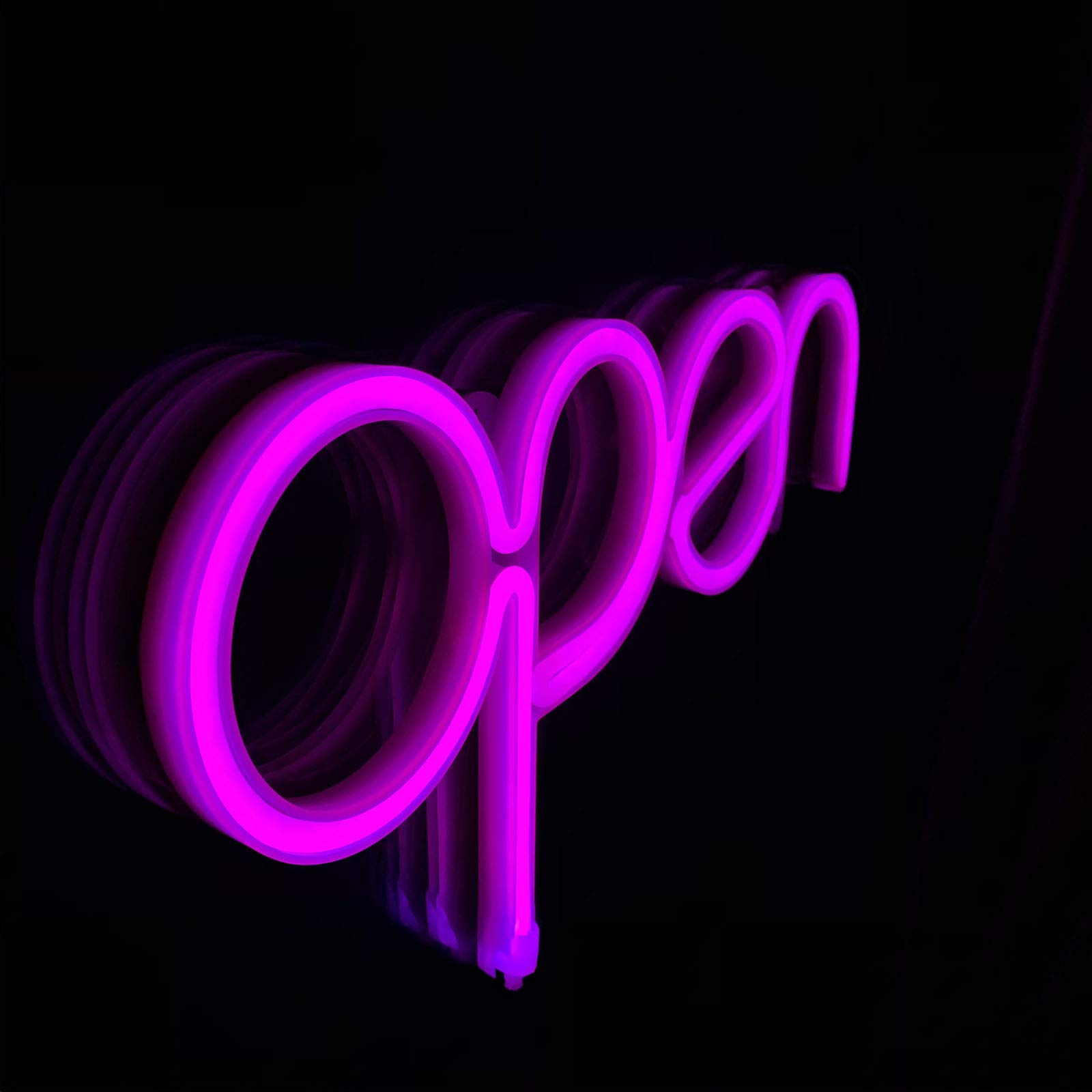 Neon Pink Open Sign