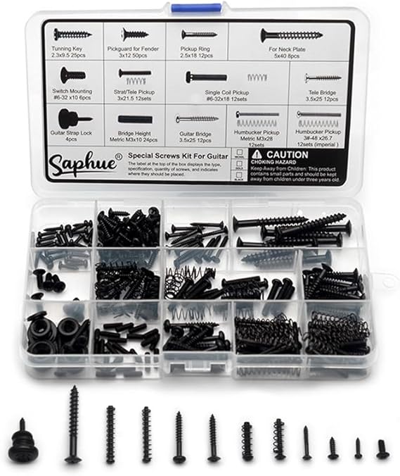 Amazon.com: SAPHUE Guitar Screw Kit,201pcs Telecaster Kit, Pickguard ...
