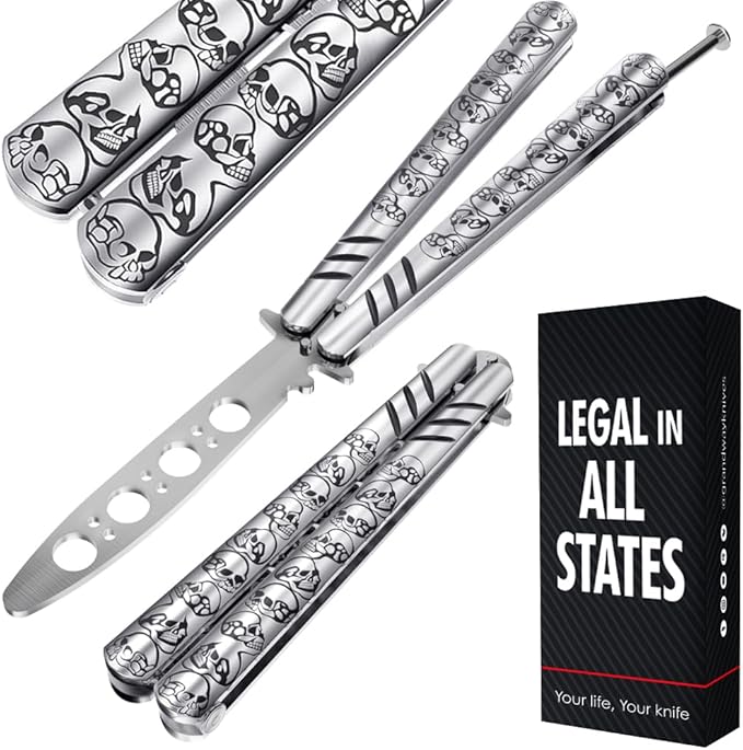 Amazon.com : GOOD WORKER Butterfly Knife Trainer - Balisong Trainer ...