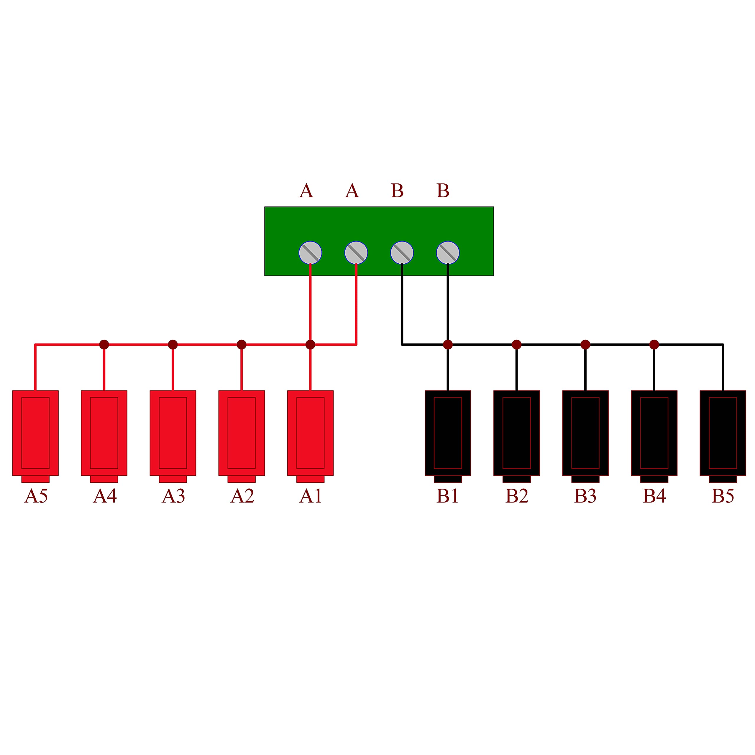 DIN Rail Mount 18 Position DC Power Fuse Distribution Strip Module