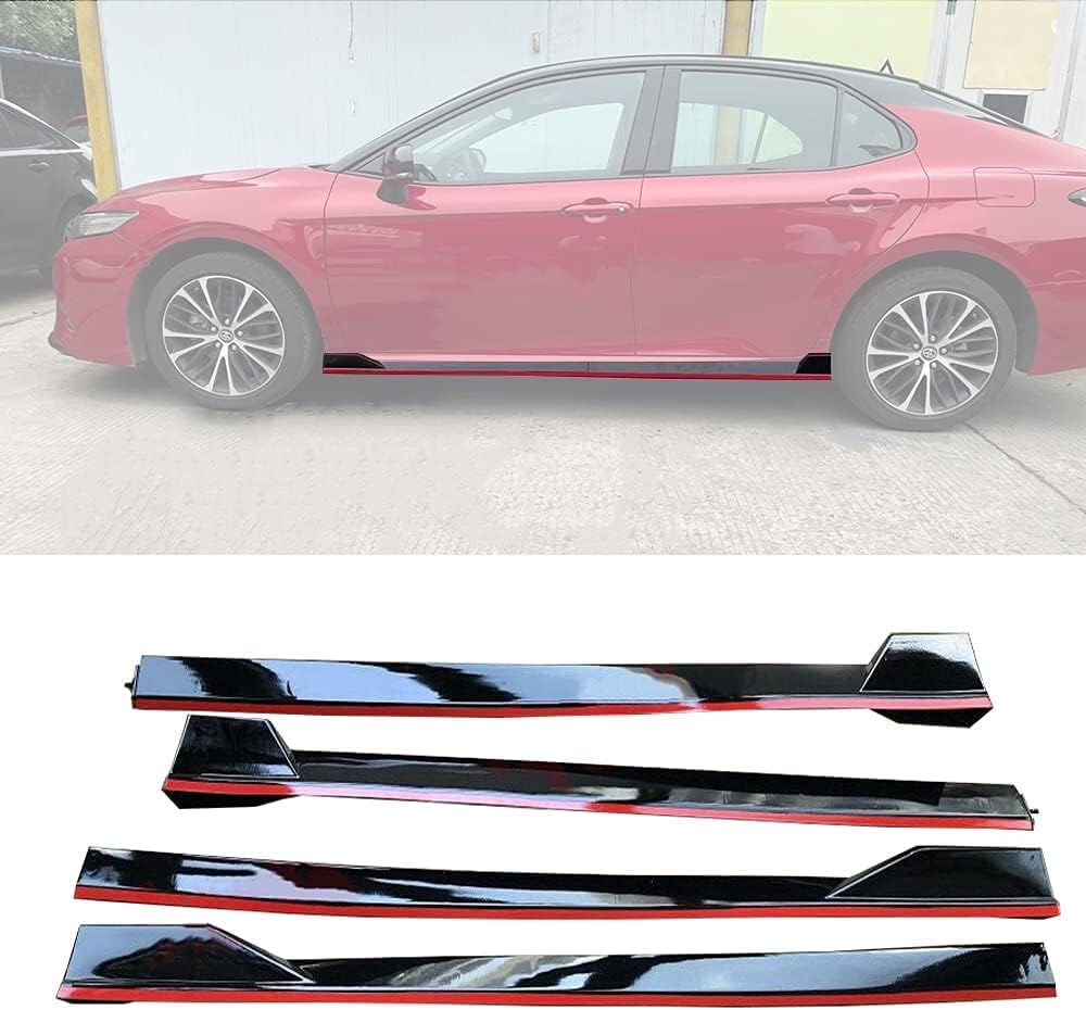 Amazon.com: GLEEMAX Side Skirts Extensions Compatible with 2018-2022 ...