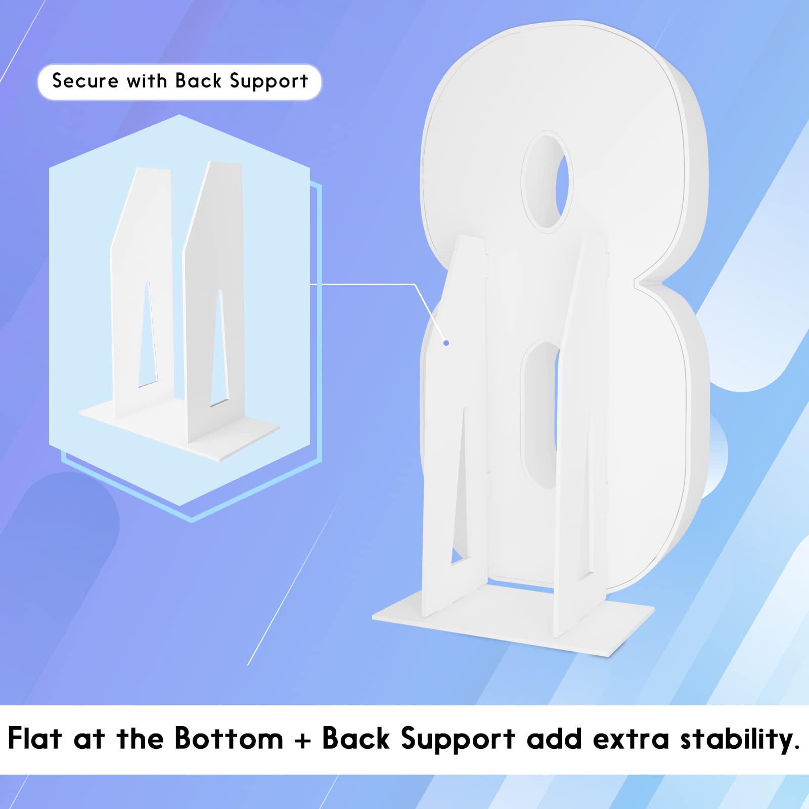 Snapklik.com : 4ft Mosaic Balloon Frame Number 8 Light Up Marquee Pre ...