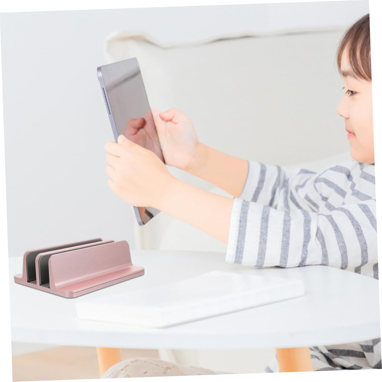 Mikikit Notebook Storage Rack Tablet Stand Holder Adjustable Base PC ...