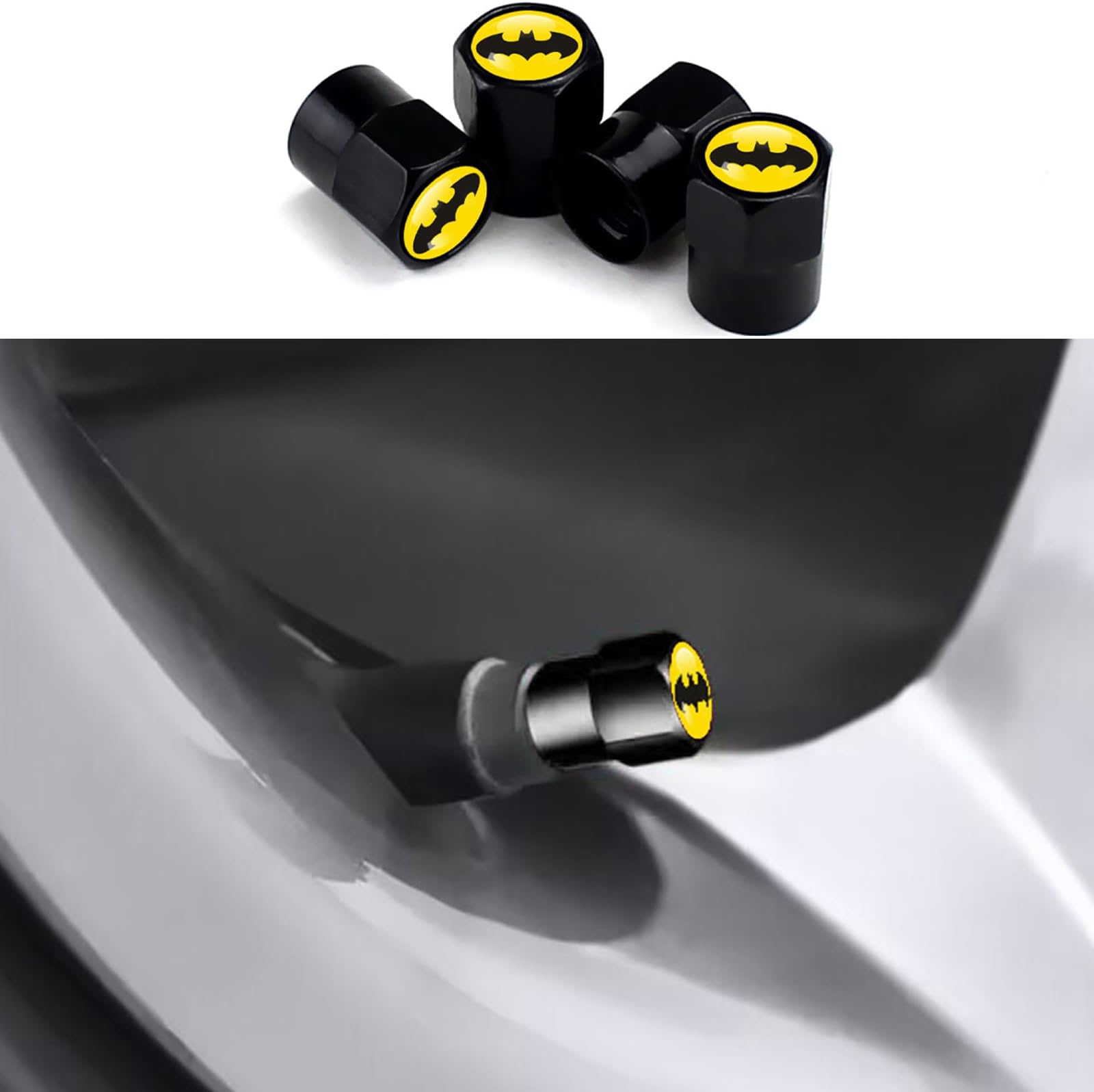 Amazon.com: Batman Classic Bat Shield Logo Tire Rim Wheel Aluminum ...