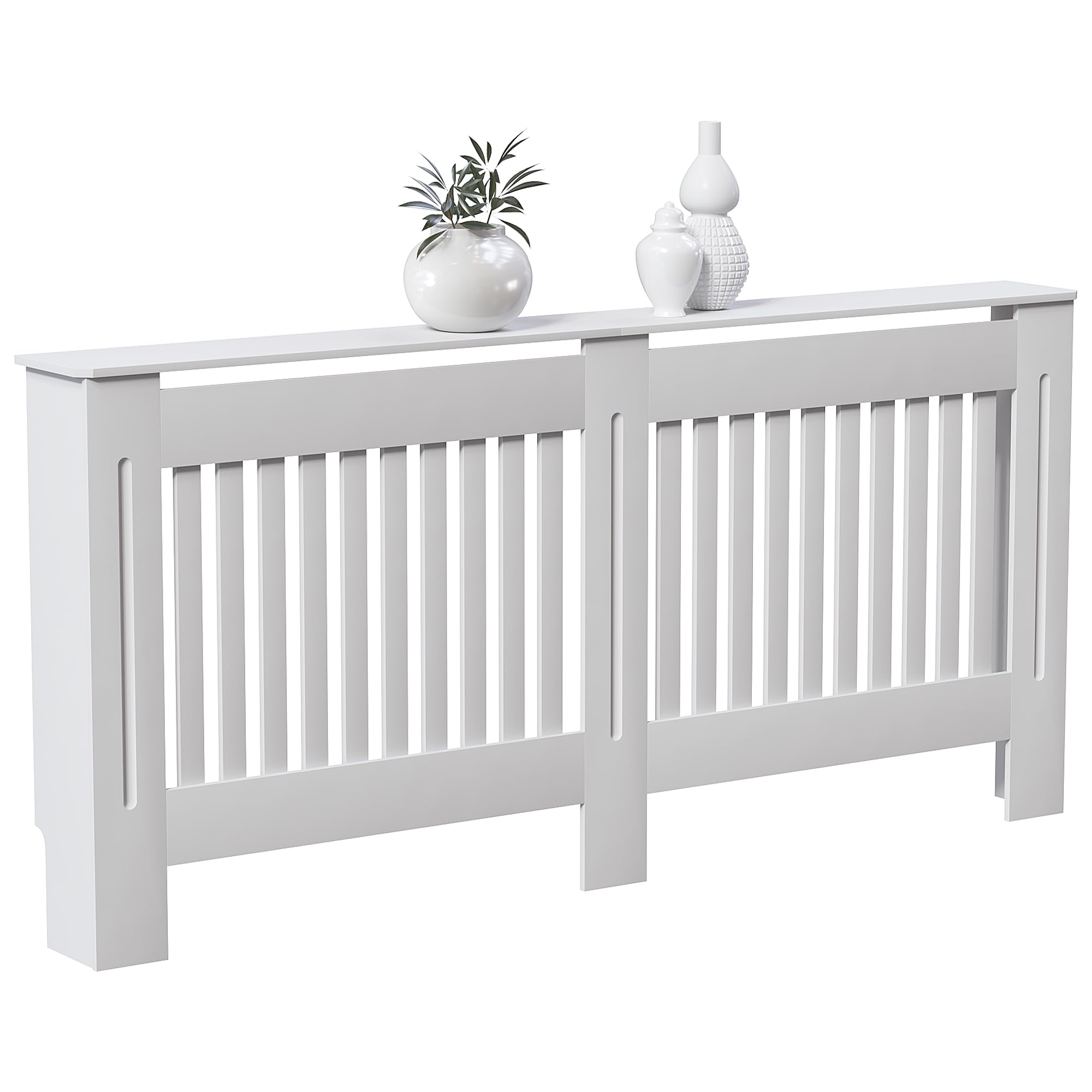 Vida Designs Chelsea Radiator Cover With Modern Slats White Decorative ...