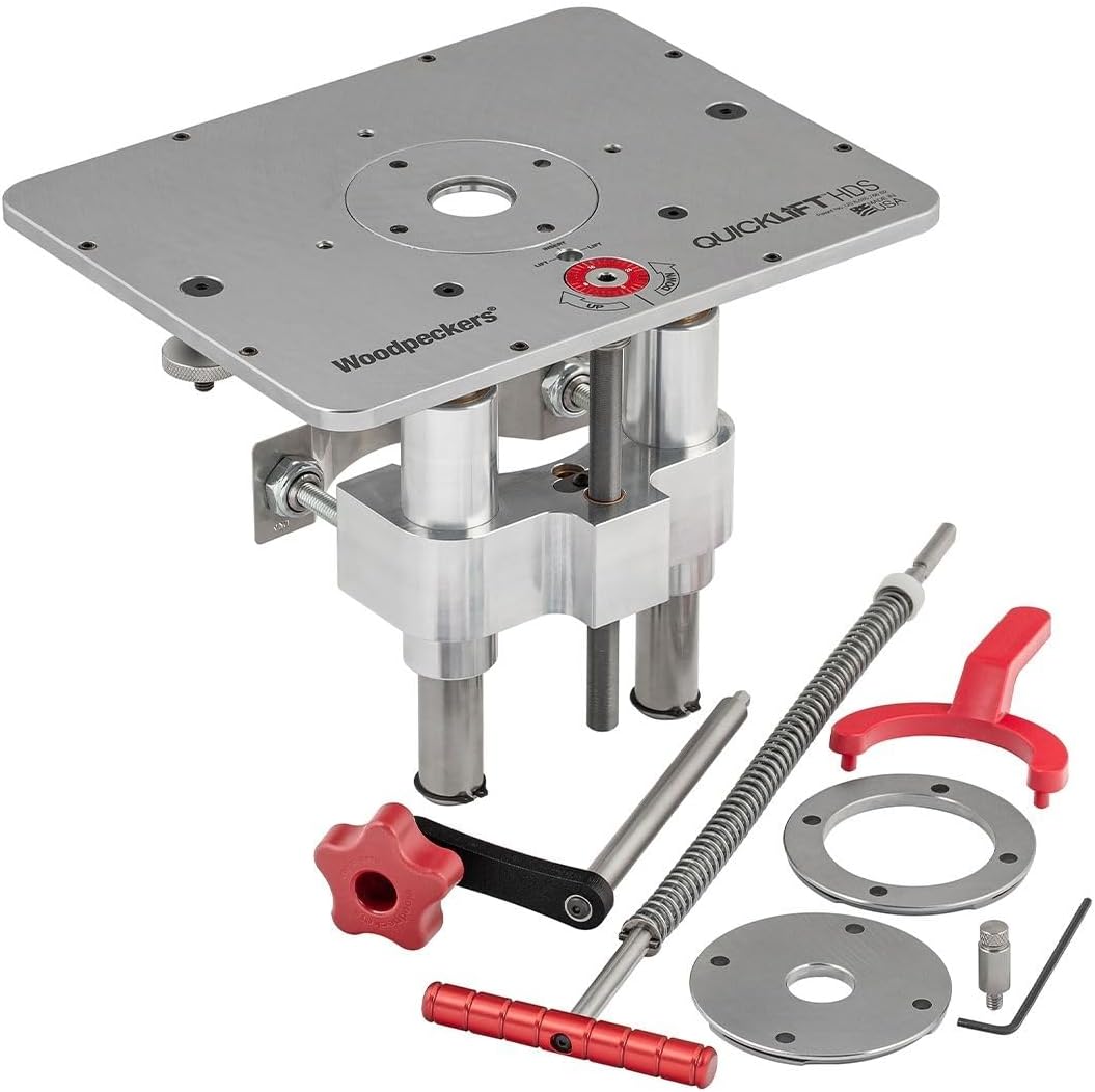 Woodpeckers HDS Quicklift Router Lifts, Steel Plate, Fits 4.14 Inch ...