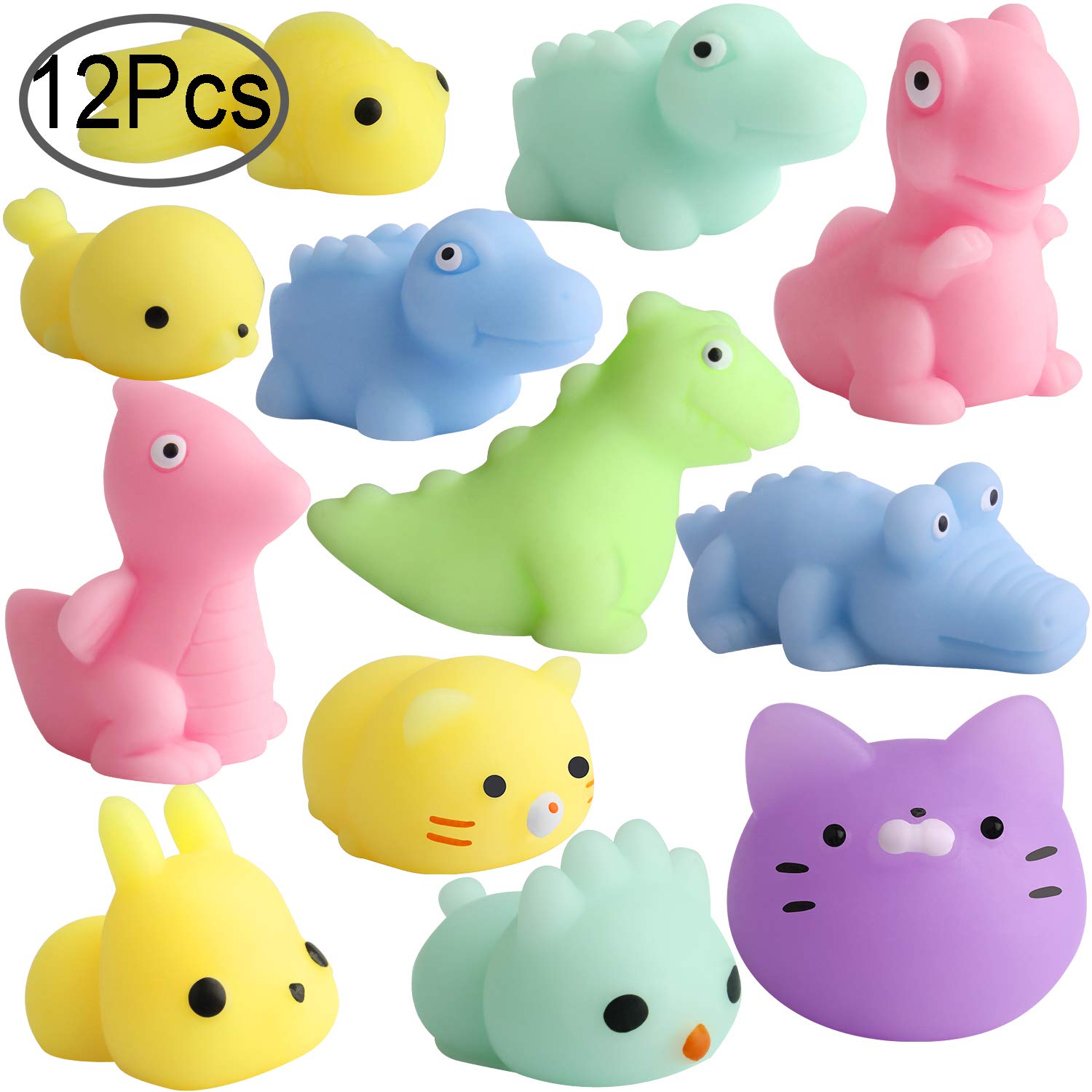 Buy Outee Mochi Squishy, 12 Pcs Dragon Squishy Mini Mochi Squishy Toys Stress Squishy Cat Mochi ...