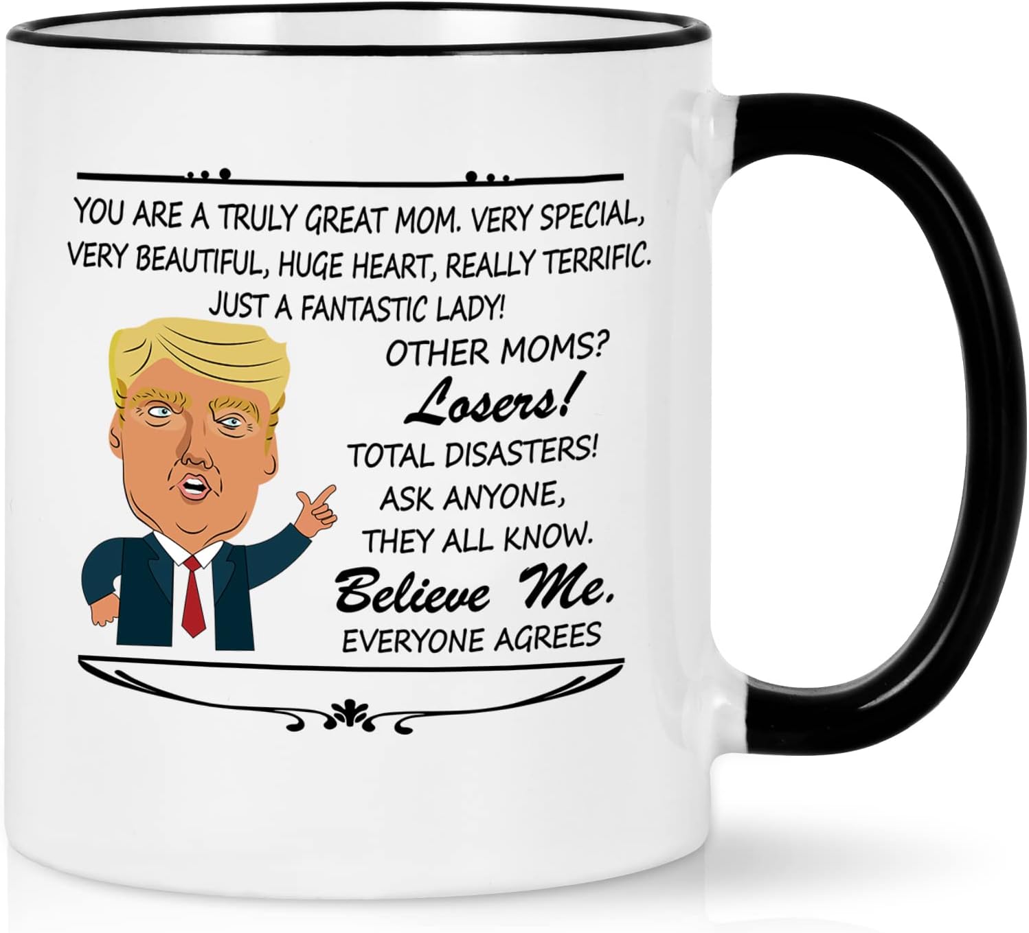 Amazon.com: Cabtnca Gifts for Mom, Trump You Are a Great Mom Mug, Funny ...