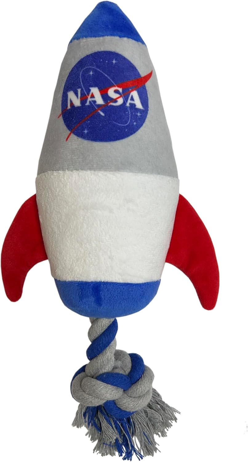 Amazon.com: Pets First NASA Rocket Rope Dog Toy, Rocketship Toy for ...