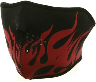 Amazon.com: Neoprene Half Face Mask - Red Flame W11S25D : Clothing ...