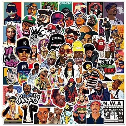 Hip-Hop Rap Sticker Set of 100 Cute Decoration for Car Laptop ...