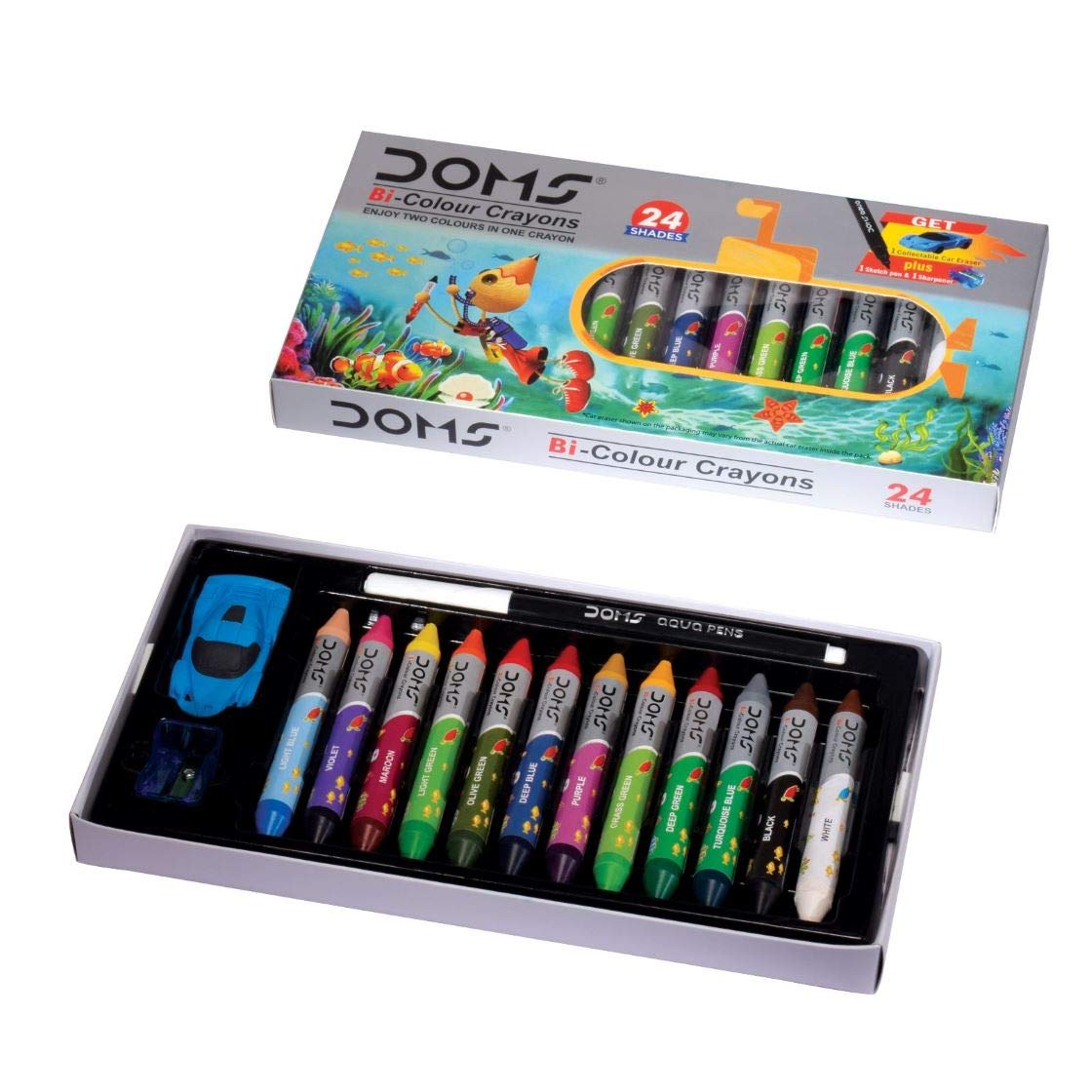 DOMS Bi-Colour Wax 12 X 2 Shades : Amazon.in: Home & Kitchen