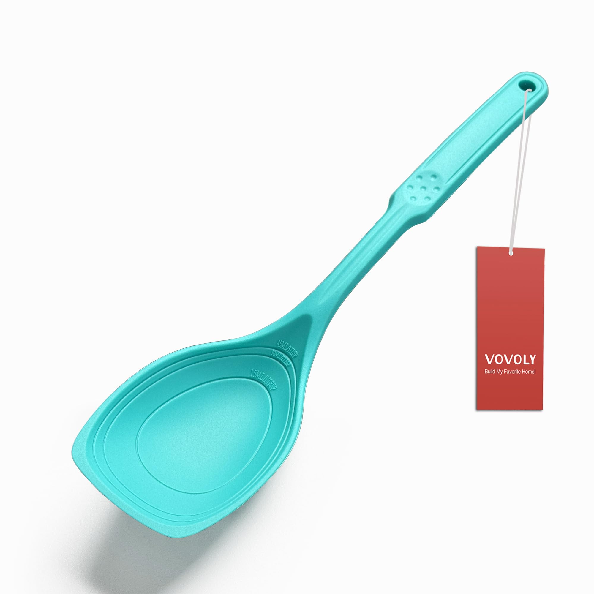 Amazon.com: Large Silicone Cooking Spoon, Non-Stick Solid Spoon with ...