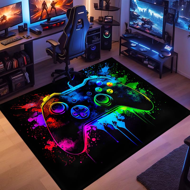 Amazon.com: Game Room Gamer Rug Gaming Carpet - 36x24 inches : Home ...