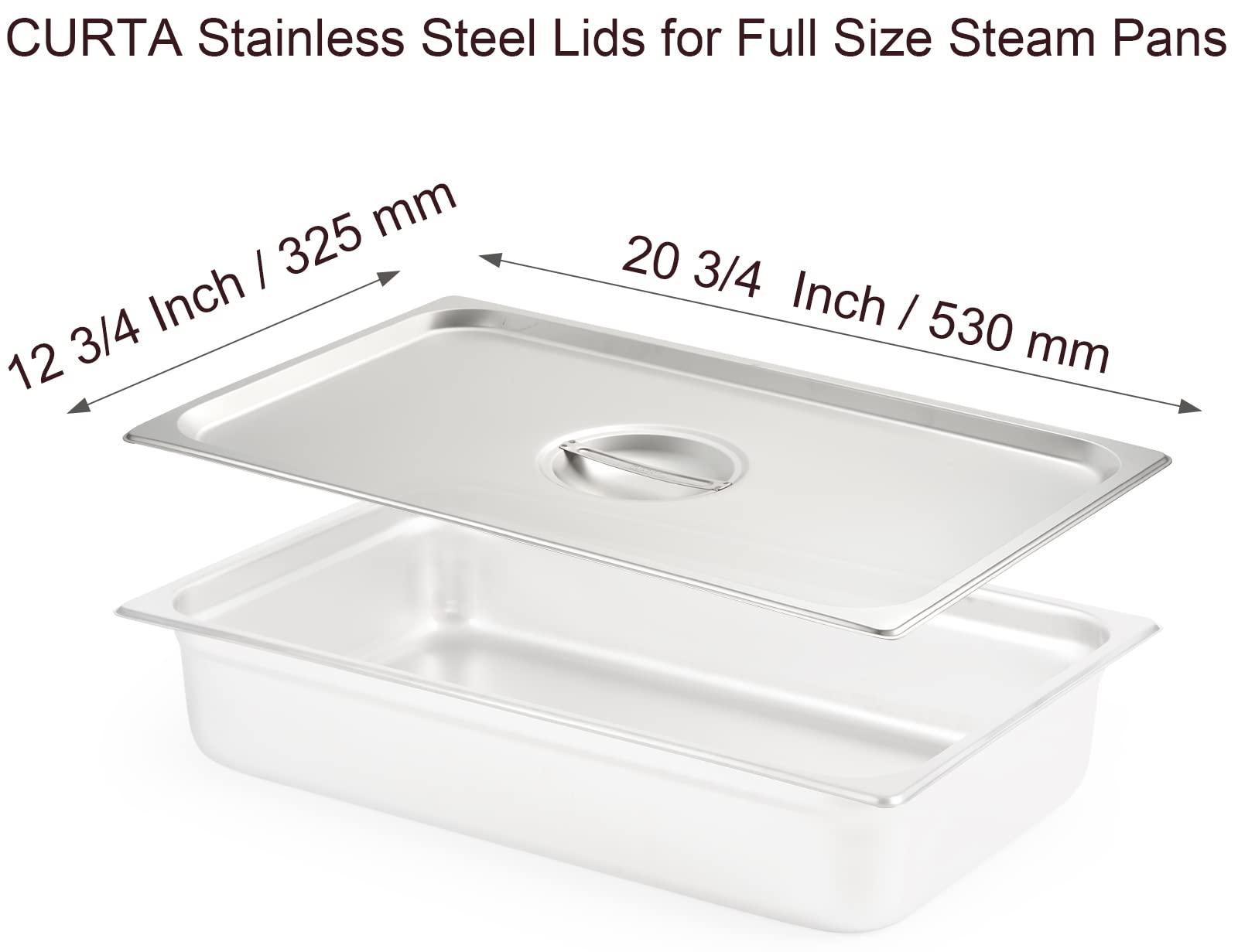Snapklik.com : CURTA 6-Pack Full Size Steam Table Pan Covers