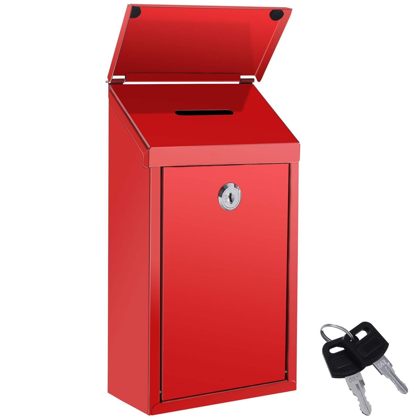 Amazon.com : Metal Donation Box Locking Suggestion Box with Slot and ...