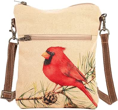 COTT N CURLS Cardinal Pine Small Crossbody Purse - 9" x 7.5" Cotton ...