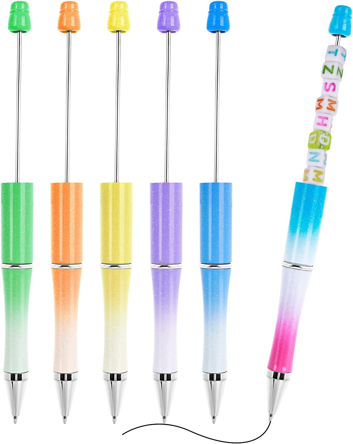 Amazon.com : cobee® Beadable Ballpoint Pens, 6 Pieces 1.0mm Bead ...