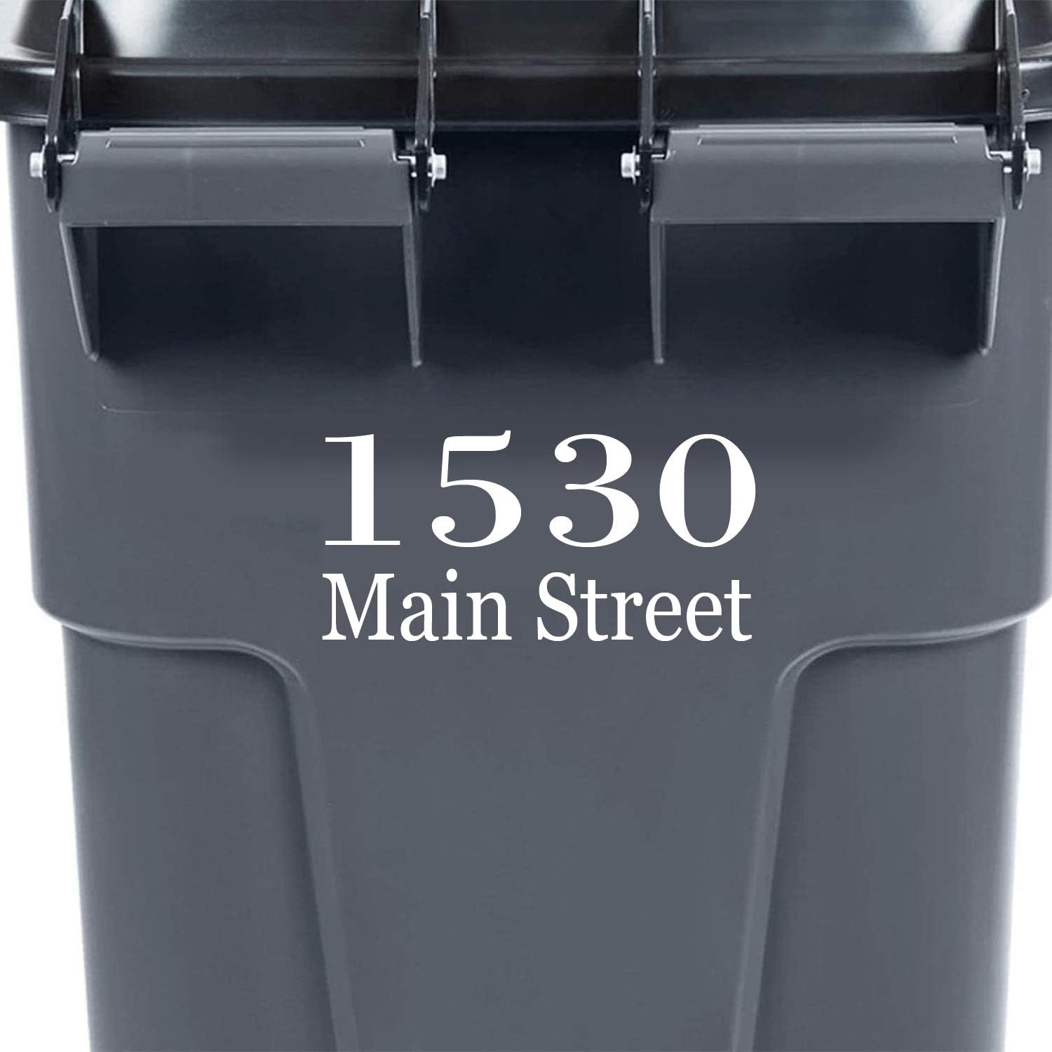 Amazon.com: VWAQ Personalized Garbage Can Vinyl Sticker Custom Street ...