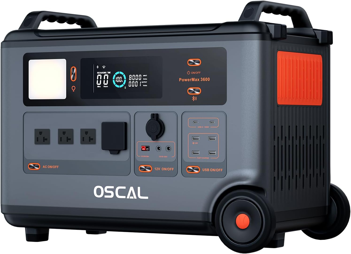 Amazon.com: OSCAL PowerMax 3600(Surge 6000W) Portable Power Station ...