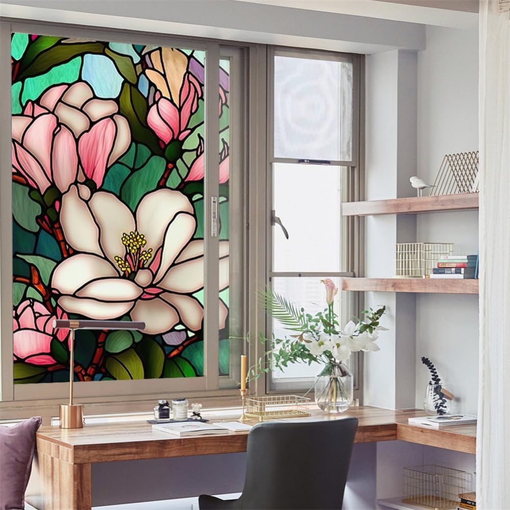 Amazon.com: Privacy Window Film, Stain Glass Window Film Self Adhesive ...