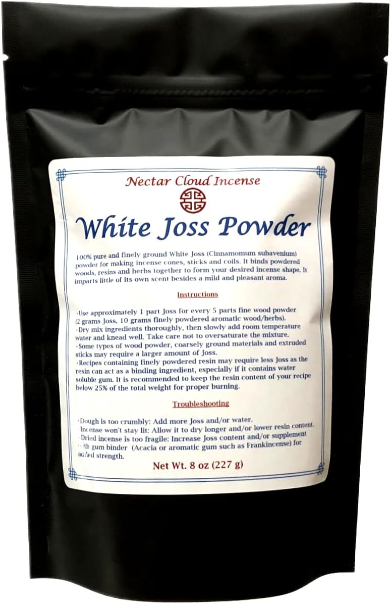 Amazon.com: White Joss Powder 8 oz, Incense Ingredient for Making Cones ...