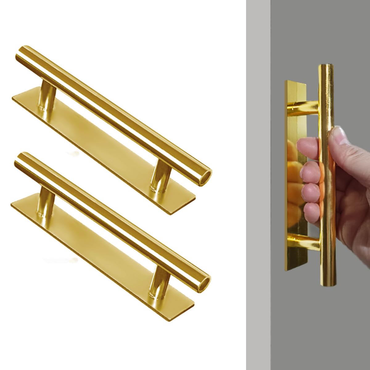 kwa heri Self-Stick Push Pull Helper Hidden Cabinet Handle ABS Plastic ...