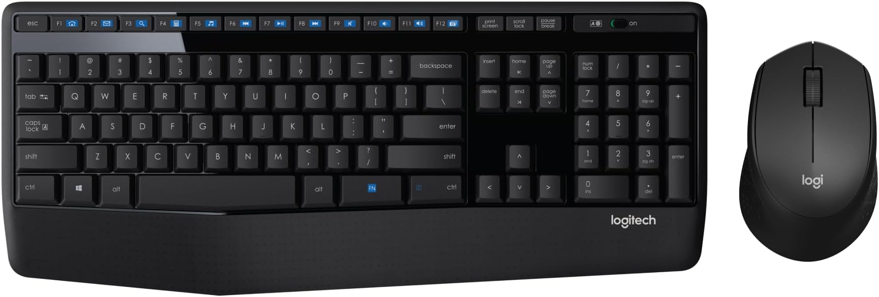 Logitech MK345 Wireless Keyboard and Mouse Combo - Full-Sized Keyboard ...
