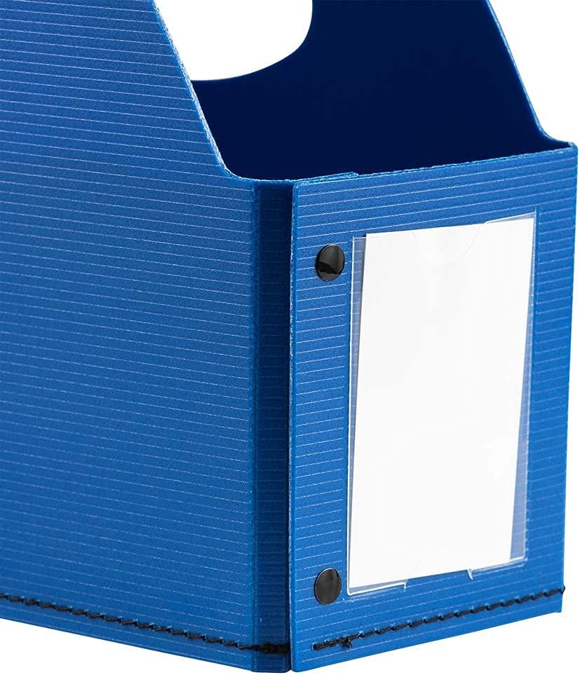 JAM PAPER Plastic Magazine File Holder – 4 x 10 1/2 x 12 – Blue – Sold ...
