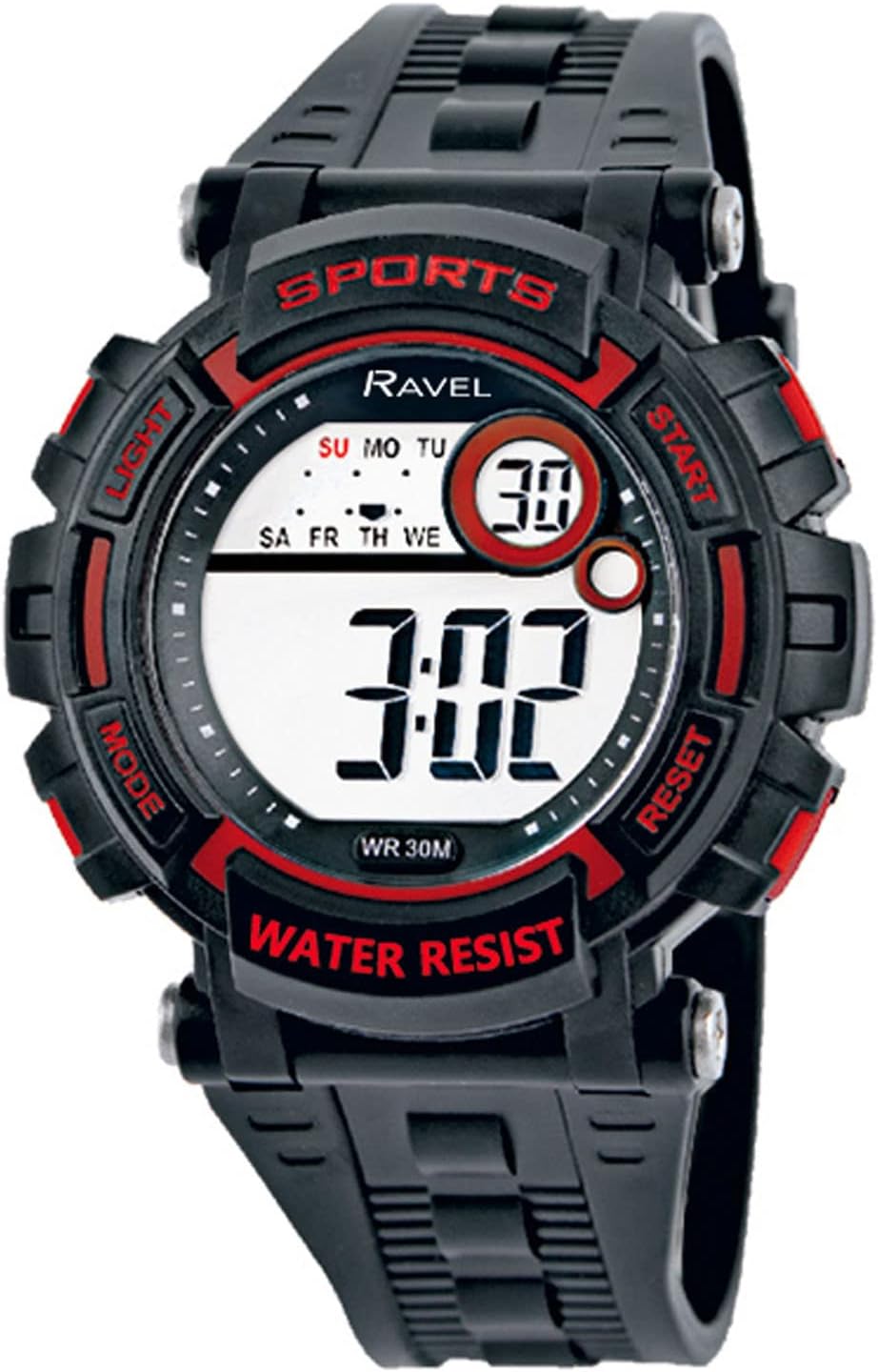 Ravel - Mens Round 3ATM Digital Quartz Watch with Light - RDG.14.7 ...