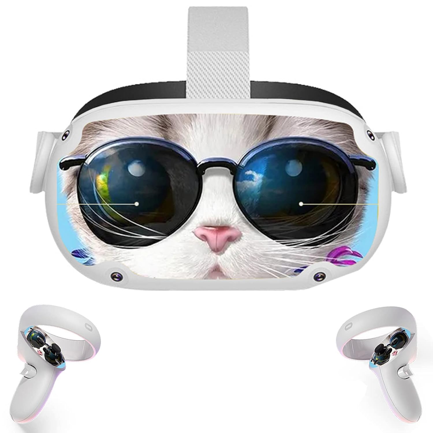 Amazon.com: VR Stickers Decal for Oculus Quset 2, LCHH Skin Stickers ...