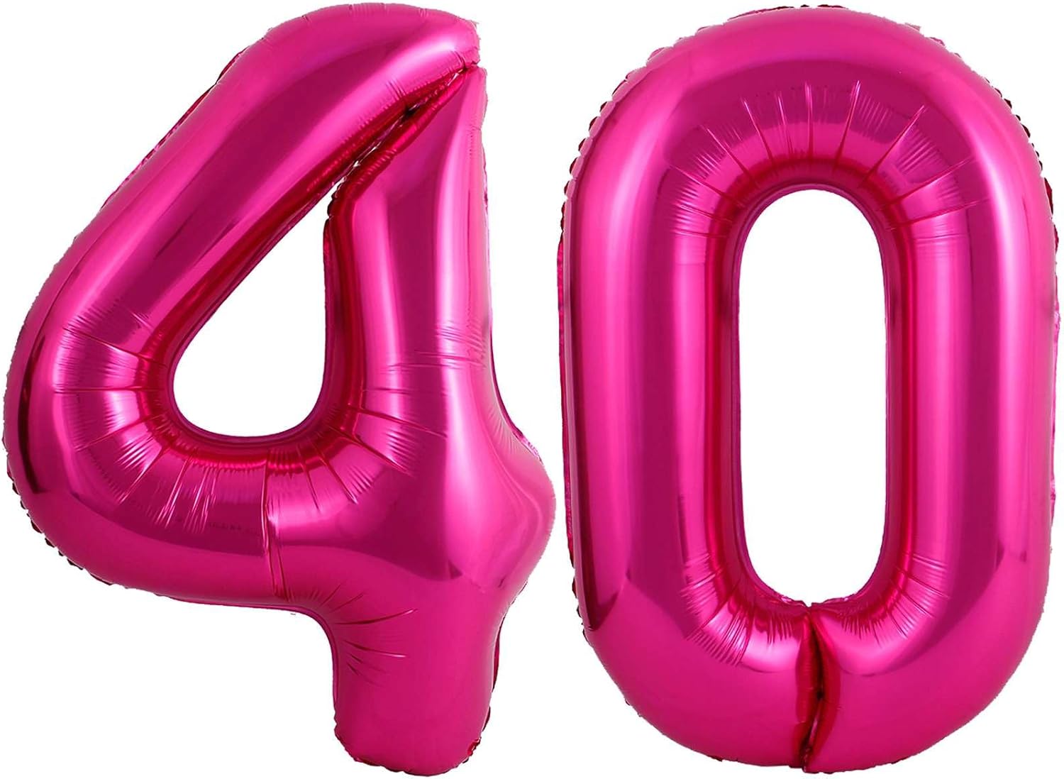 Amazon.com: Hot Pink 40 Number Balloons, 40 Inch Giant Number 40 ...