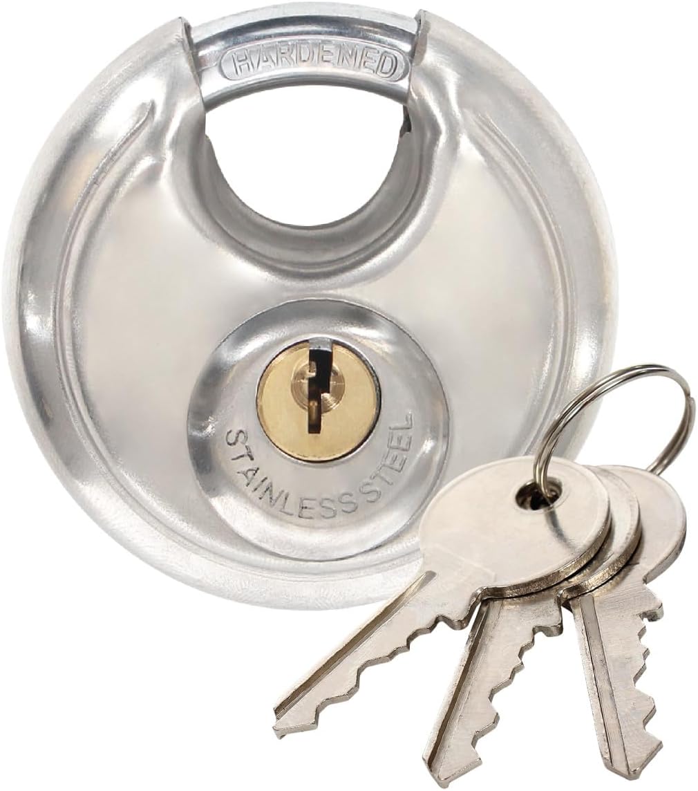 Cargo Maxx Round Shielded Padlock – Rounded Security Lock for Outdoors ...