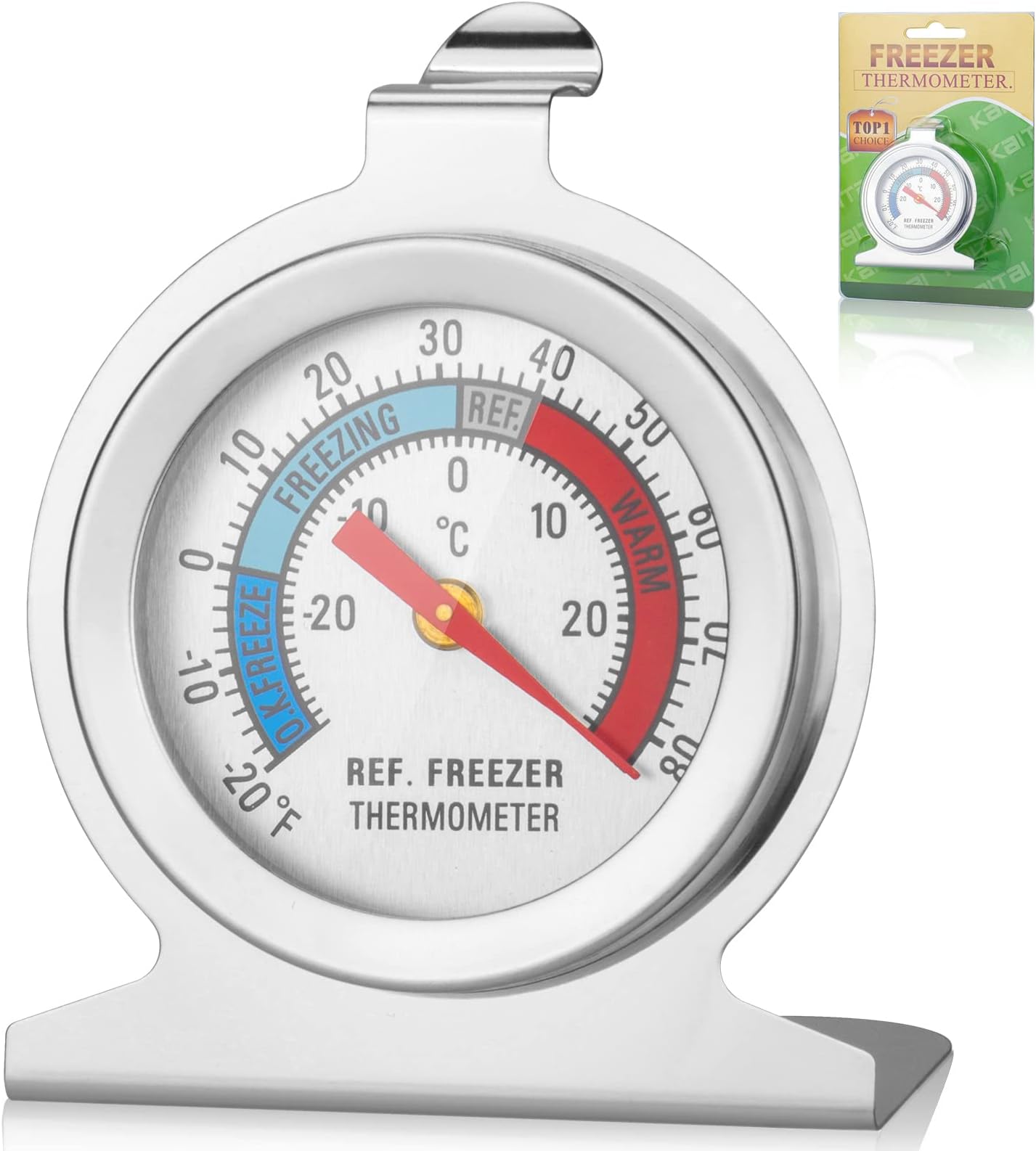 Fridge Or Freezer Thermometer 52 mm Dial, Colour Coded Zones. Ideal For ...