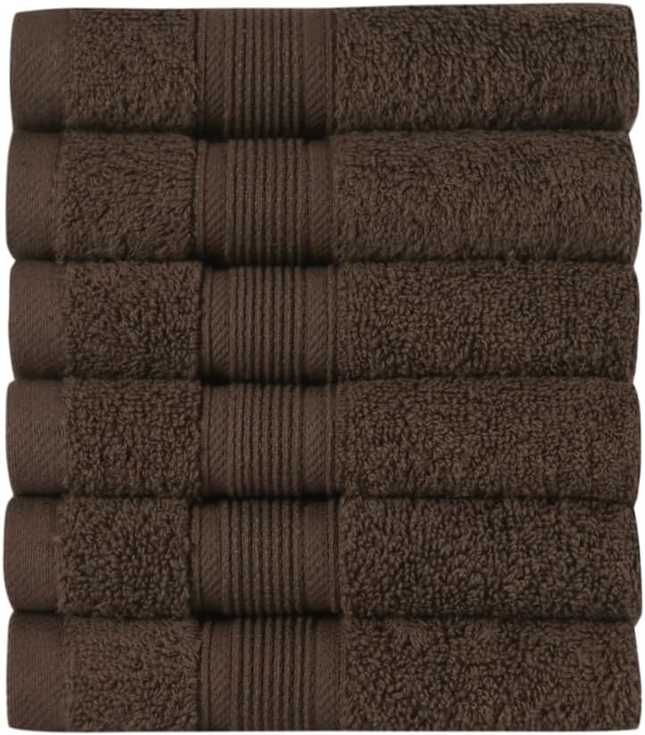 Amazon.com: HOME ESSENTIALS 100% Cotton Luxury Hand Towels for Bathroom ...