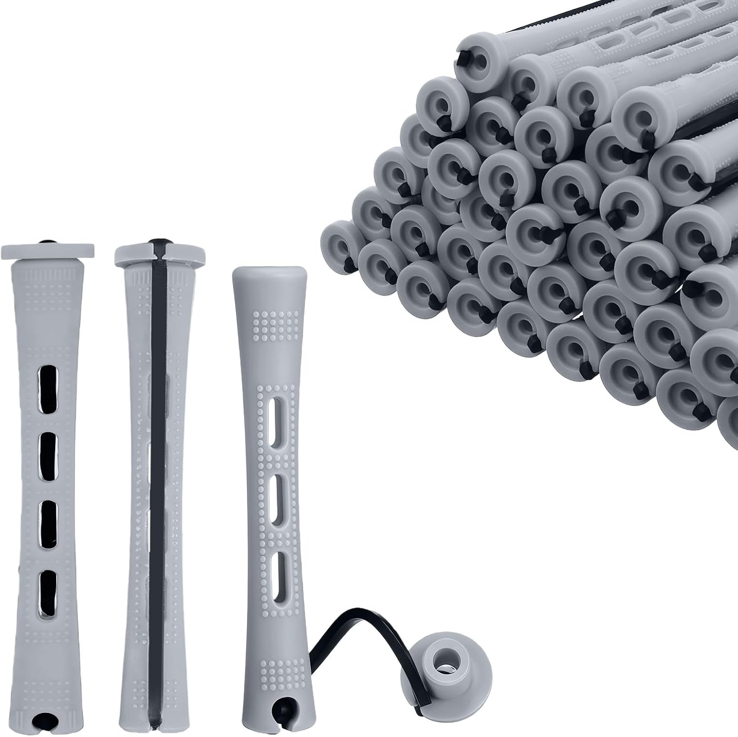 flintronic Perm Rods, 60pcs Cold Wave Hair Perm Rods Hair Rollers, 1 ...